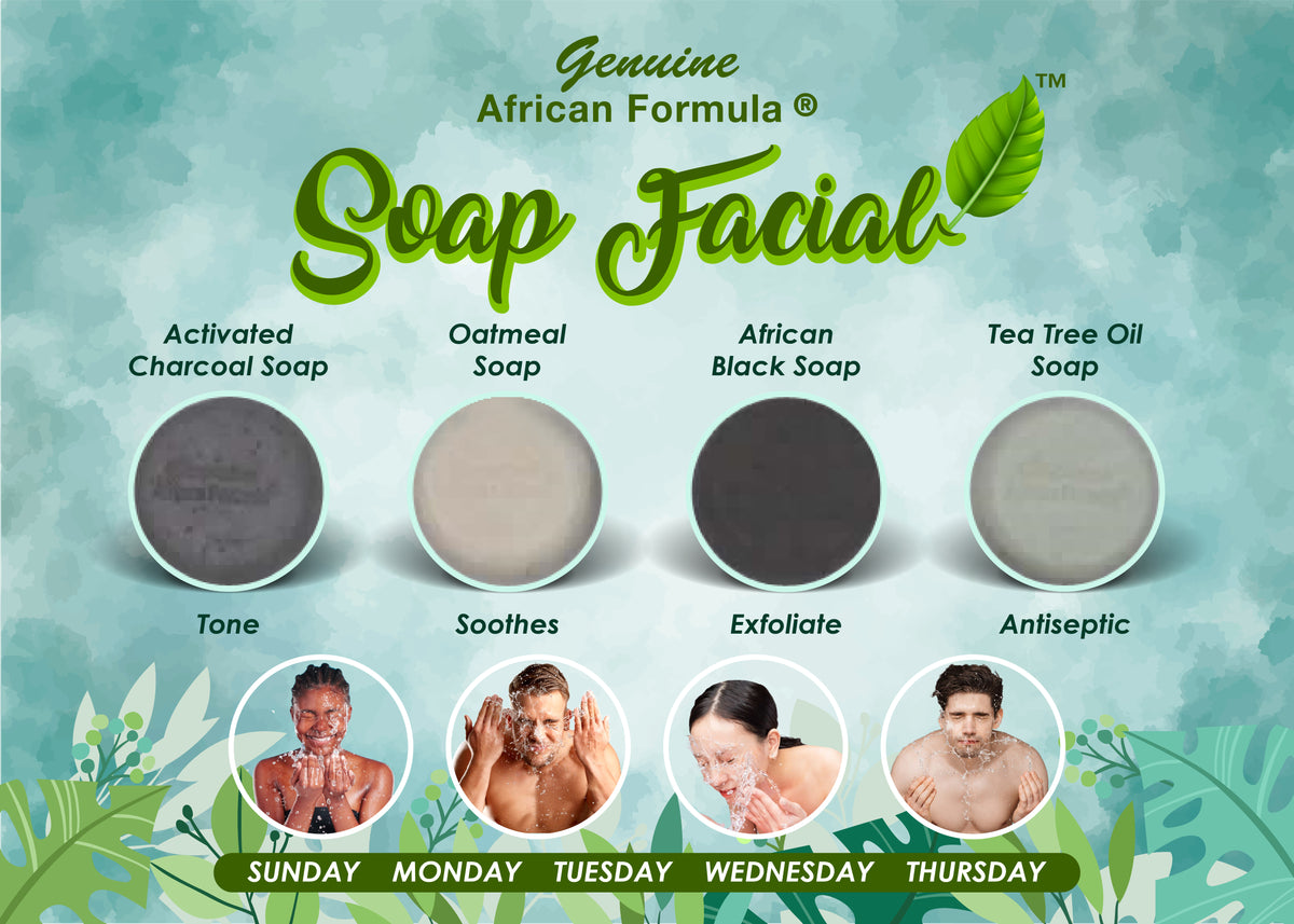 Face Soap BCT Variety Pack 2oz (3 Pieces) African Black Soap Activated ...